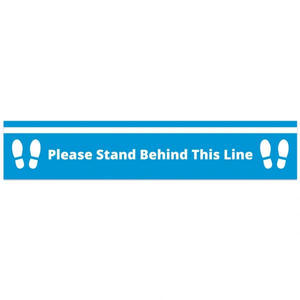 Behind This Line Floor Sticker | Bulpitt Print Ltd